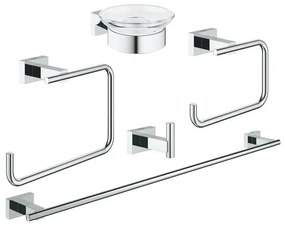 Grohe Essentials Cube Sada doplňků do koupelny 5 v 1 40758001