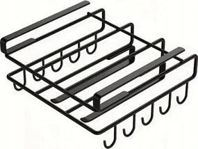 Stojany na kuchyňské potřeby s háčky na šálky, lžíce pod skříňku