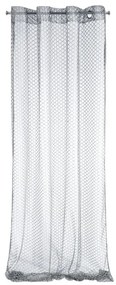 Stříbrná záclona na kroužcích AIDEN 140x250 cm