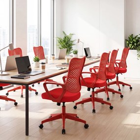 Costway Ergonomická kancelářská židle s prodyšným síťovaným opěradlem, výškově