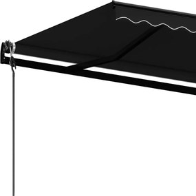 Automatická zatahovací markýza 450 x 350 cm antracitová 3069209