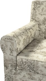 Potah na křeslo IKEA Ektorp Jennylund barva hnědá látka vzorované