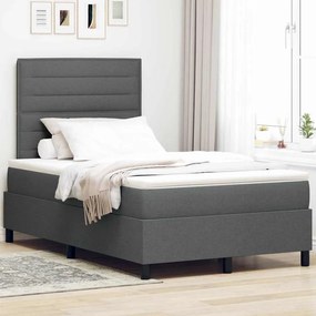 Postel s boxspringem s matrací Tmavě šedá 120 x 190 cm textil 3339295