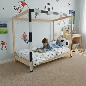 Montessori postel, přírodní/bílá/černá, 90x200, FUTAL