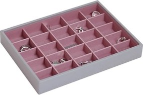 Krabička na šperky Stackers s 25 přihrádkami classic šedo-růžová