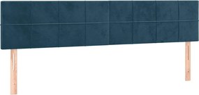 Box spring postel s matrací a LED tmavě modrá 160x200 cm samet 3134415