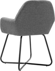 Jídelní židle 4 ks tmavě šedé textil 277096