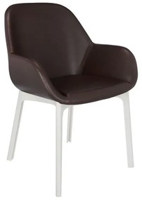 Kartell - Židle Clap PVC - hnědá, bílá