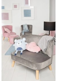 Světle šedá sametová dětská pohovka 70 cm Lil Sofa – Roba