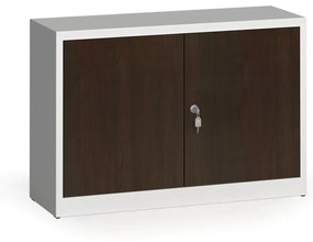 Svařované skříně s lamino dveřmi, 800 x 1200 x 400 mm, RAL 7035/wenge