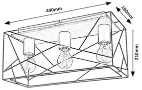 Rabalux 71023 - Stropní svítidlo BOIRE 3xE27/40W/230V