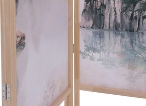 Paraván HWC-O70, dělící stěna - 170 × 137 cm - hory
