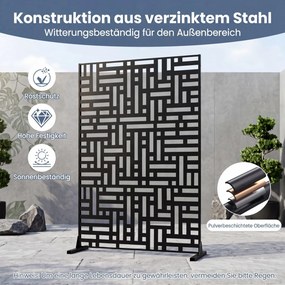 Costway Zástěna na ochranu soukromí Kovová venkovní zástěna se stojanem