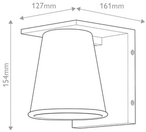 Hinkley HK-HANS-S-BLK -LED Venkovní nástěnné svítidlo HANS 1xGU10/8W/230V IP44