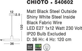 Závěsné svítidlo NOVA LUCE CHIOTO E27 540602 bez žárovky