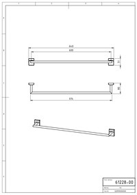Novaservis - Držák ručníků 650 mm Metalia 12 chrom, 0228,0