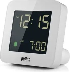 Braun BC09 bílá / Digitální budík / DCF (Rádiem řízený) / 1x AA bateri