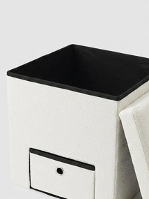 Sinsay - Taburet s úložnou funkcí a zásuvkou - bílá