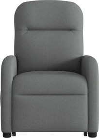 Zvedací polohovací křeslo tmavě šedé textil 3302973