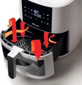 Ariete Airfryer bílá / Horkovzdušná fritéza / 1500 W / 9 l / 8 program