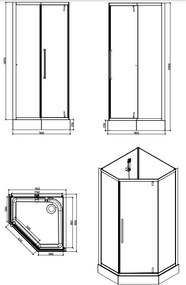 NIKIDO - S Sprchový box DIAMOND white 90x90x200