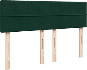 Box spring postel s matrací tmavě zelená 140x190 cm samet 3287737