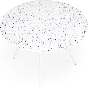 Jídelní stůl Aramis 120 cm terrazzo bílý