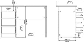 FALCO Psací stůl Felix 492 jackson hickory