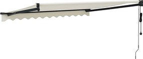Automatická zatahovací markýza krémová 3,5 x 2,5 m 3154502