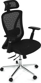 Ergonomická kancelářská židle NILS - černá síťovina