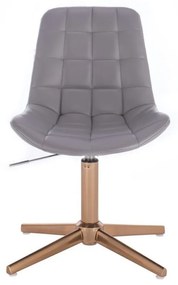 LuxuryForm Židle PARIS na zlatém kříži - šedá