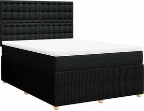 Box spring postel s matrací černá 140 x 190 cm textil 3294367