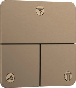 Hansgrohe ShowerSelect Comfort Q, ventil pod omítku pro 3 spotřebiče, kartáčovaný bronz, HAN-15587140