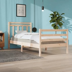 vidaXL Rám postele masivní dřevo 90 x 200 cm [3105304] Barva: Šedá