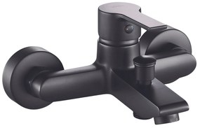 Invena Bralos, nástěnná vanová baterie, černá matná, INV-BW-07-004-A