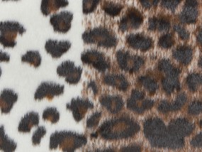 Koberec z umělé hovězí kůže se skvrnami 130 x 170 cm hnědý / bílý BOGONG Beliani