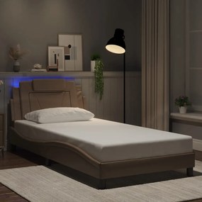 Rám postele Viana s LED bez matrace cappuccino 100 x 200 cm 3214005