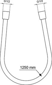 Ideal Standard Idealrain - Sprchová hadice Idealflex 125 cm | černá