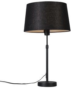 Stolní lampa černá s stínítkem černým 35 cm nastavitelná - Parte