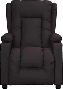Polohovací křeslo černé umělá kůže 339068