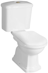 Kerasan, RETRO WC kombi, spodní odpad, bílá-bronz, WCSET13-RETRO-SO