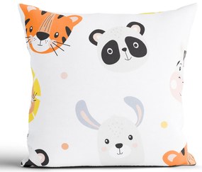 MK Lůžkoviny Bavlněný povlak na polštářek Renforcé 40 x 40 cm - Zvířátka v Zoo