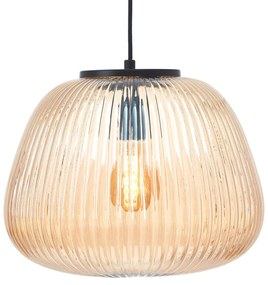 Závěsná lampa Kaizen, Ø 35 cm, jantarová barva, sklo