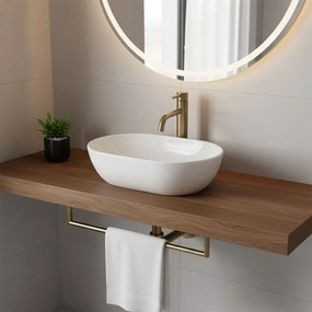 Rea Amelia, umyvadlo na desku 450x305x125 mm, bílá lesklá, REA-U4330