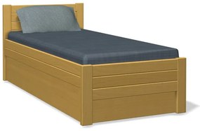 Ekointerier Havaj 86 jednolůžková postel s úložným prostorem - buk průběžný Moření: č. 108 - mahagon, Rozměr: 80 x 200 cm