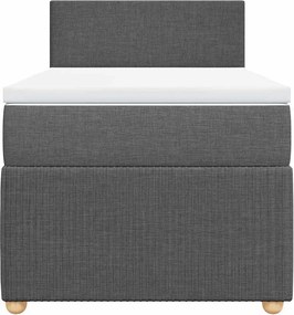 Box spring postel s matrací tmavě šedá 80 x 200 cm textil 3289577