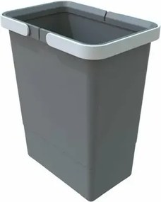 Elletipi SMALL 6 L Plastový koš s rukojeťmi šedá / bez víka / 28 x 15