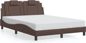 Rám postele Viana bez matrace hnědý 120x200 cm umělá kůže 3208084