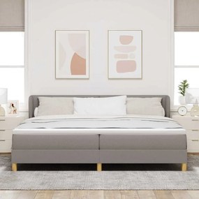 Postel s boxspringem s čelo Taupe 200 x 200 cm textil 3340238