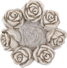 Cementový květináč mísa s růžemi Saint antique Rose - 24*24*9 cm